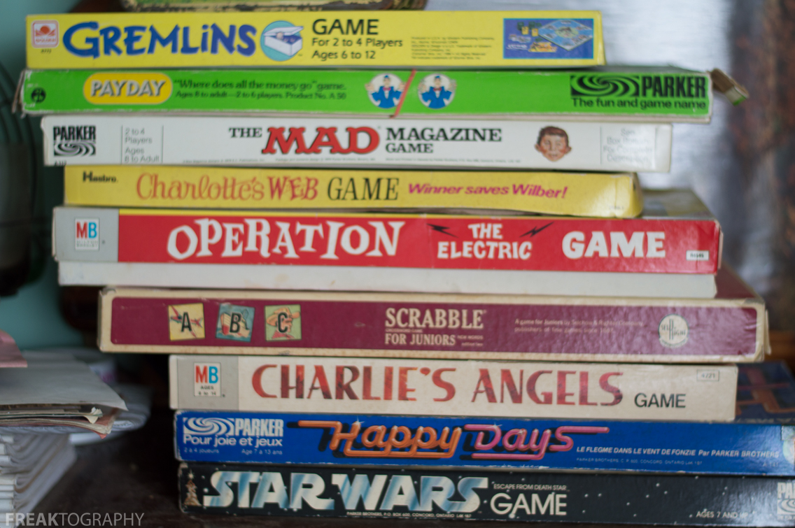 I found a stack of old retro board games in an abandoned house, lots of ...